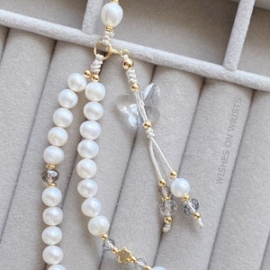 Phone Strap, Freshwater Pearl Phone Chain, Crystal Bead Phone Charm ...