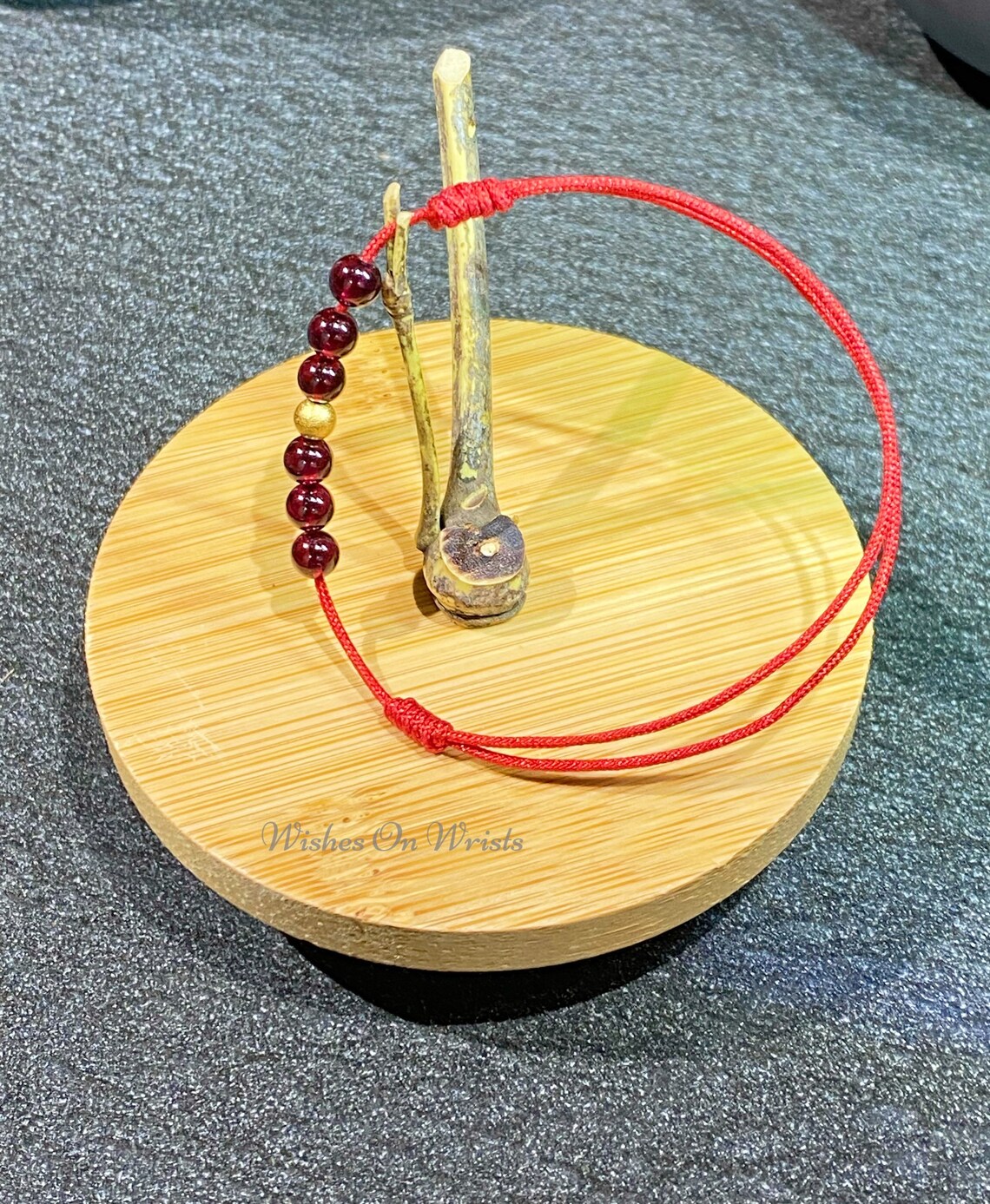 Red String Bracelet/anklet Garnet Bracelet January | Etsy