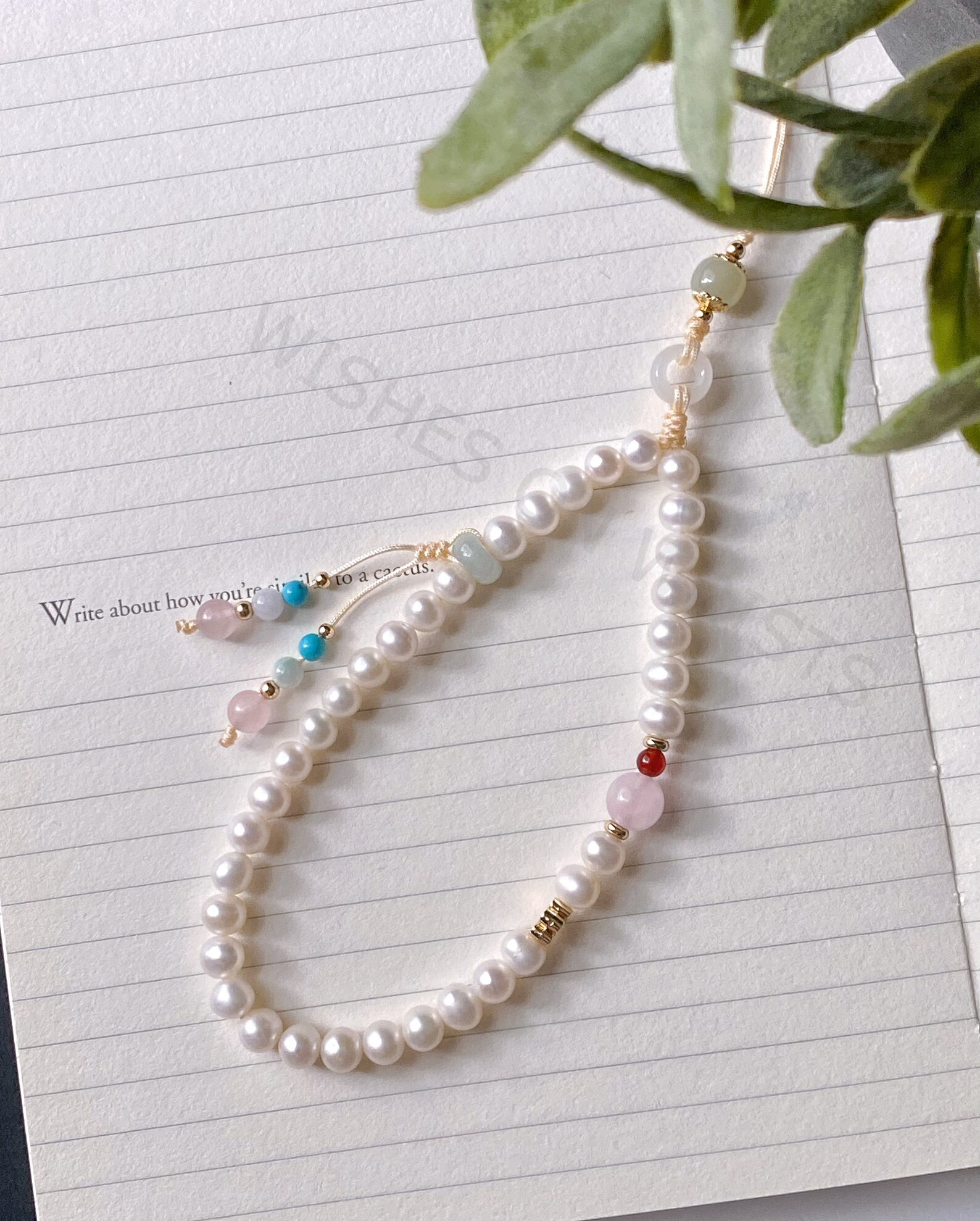 Phone Strap Real Pearl Phone Chain Healing Crystal Jade - Etsy