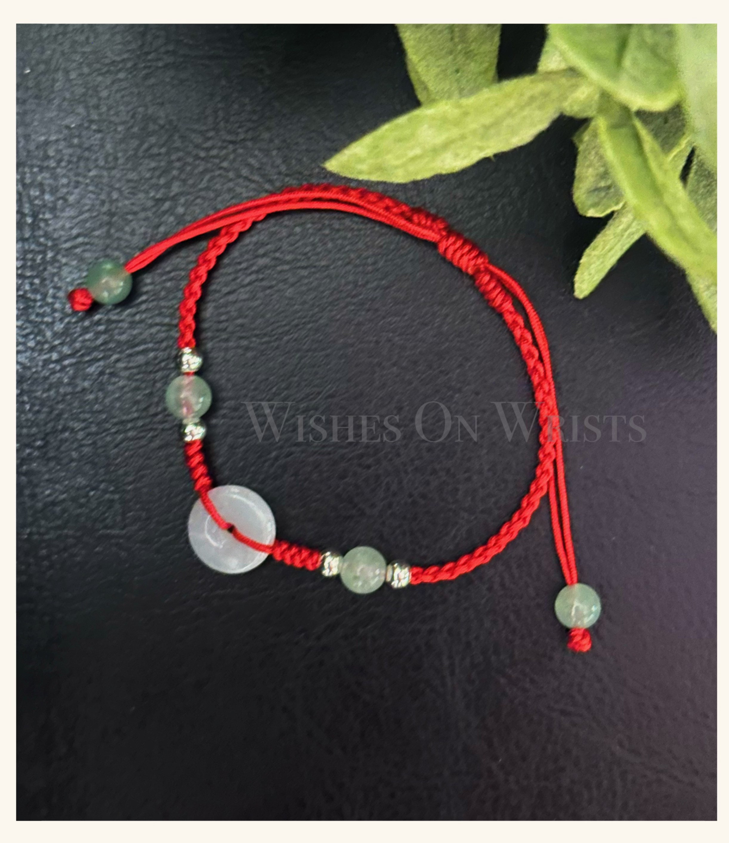 Red String Bracelet | Anklet, Red Thread Bracelet W. Jade Peace Buckle ...