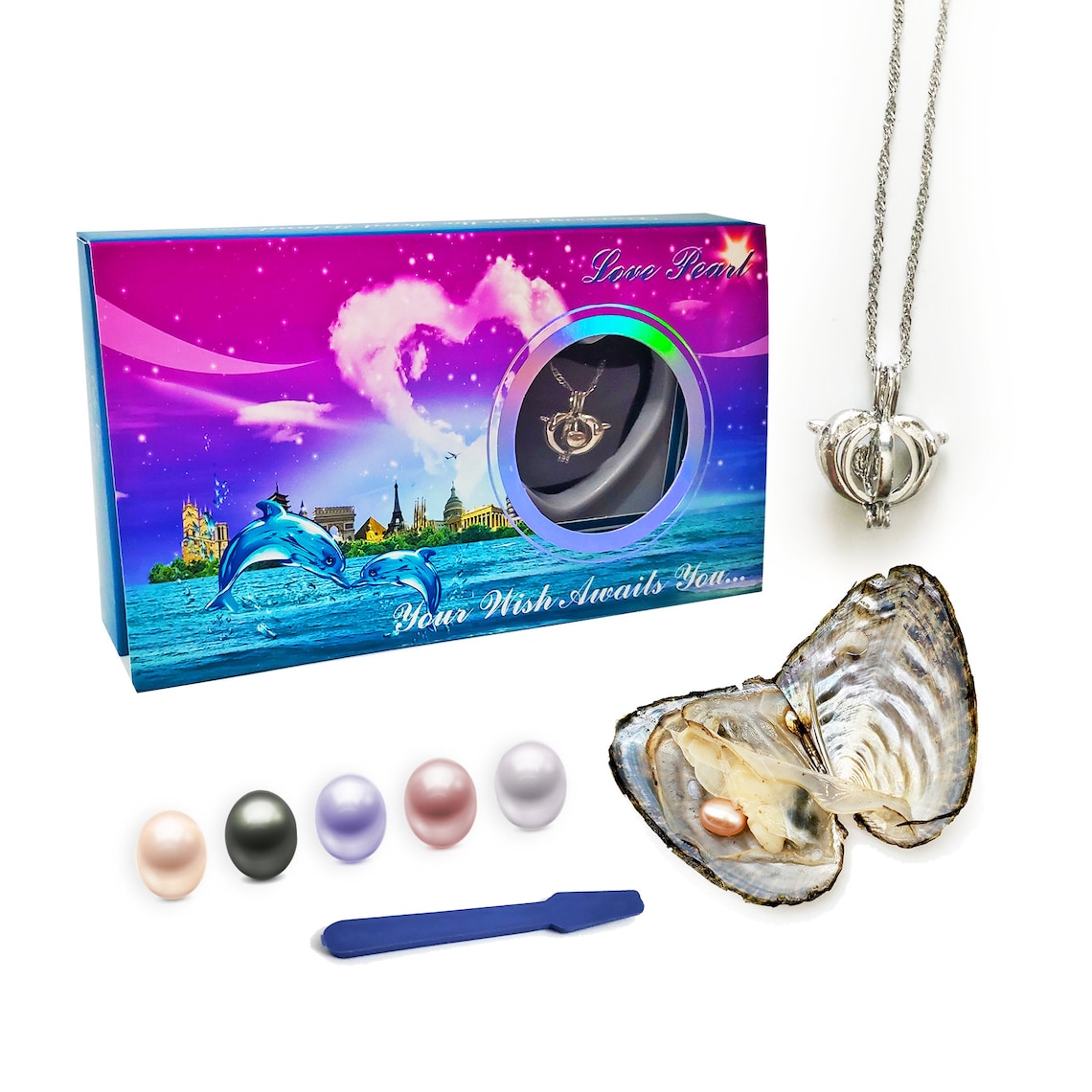 DIY Necklace Kit DIY Pearl Kit Pearl Necklace Set Oyster | Etsy