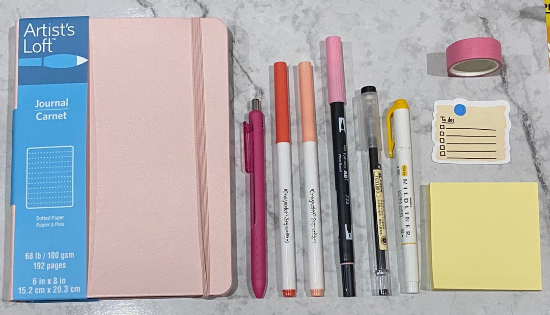 Mini Bullet Journal Kit: Pink - Etsy