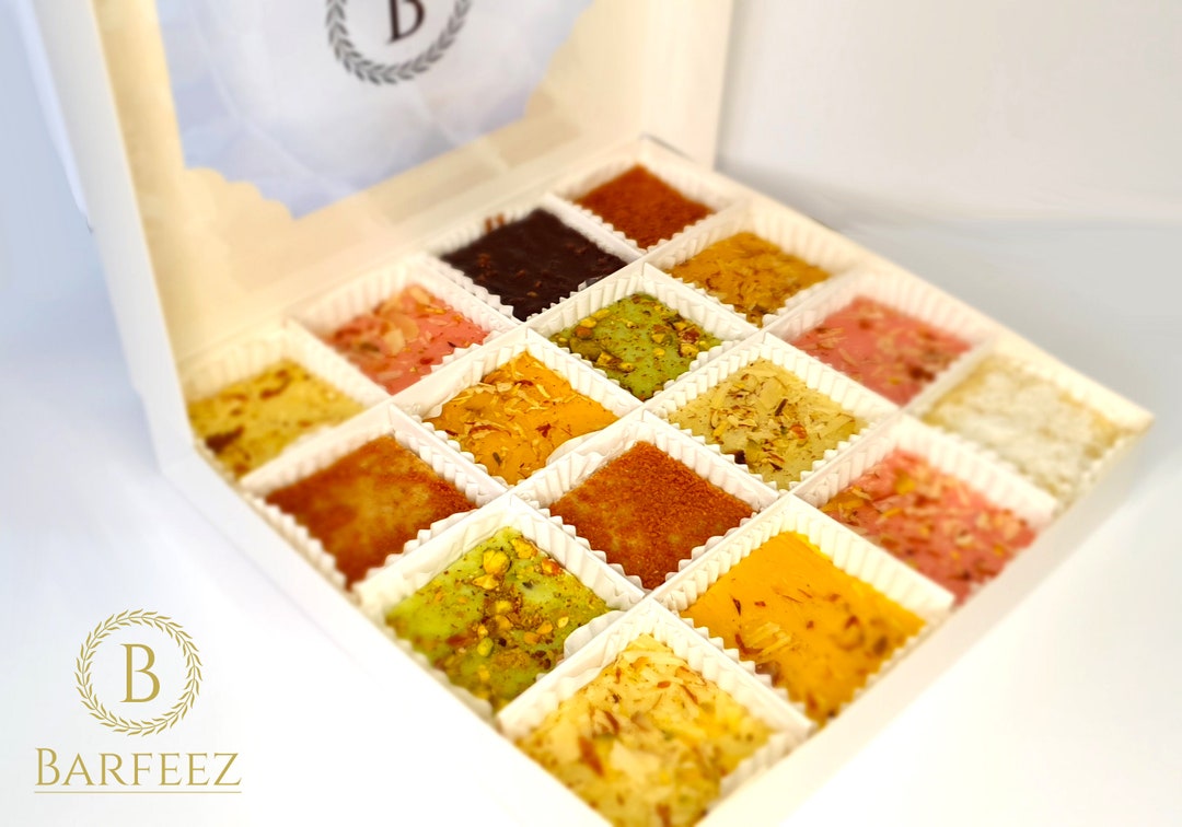 Barfi Box of 16 Pieces - Etsy UK