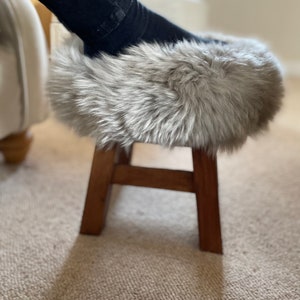 New Luxurious Handmade Fluffy Teddy Beige Natural Real Sheepskin ...