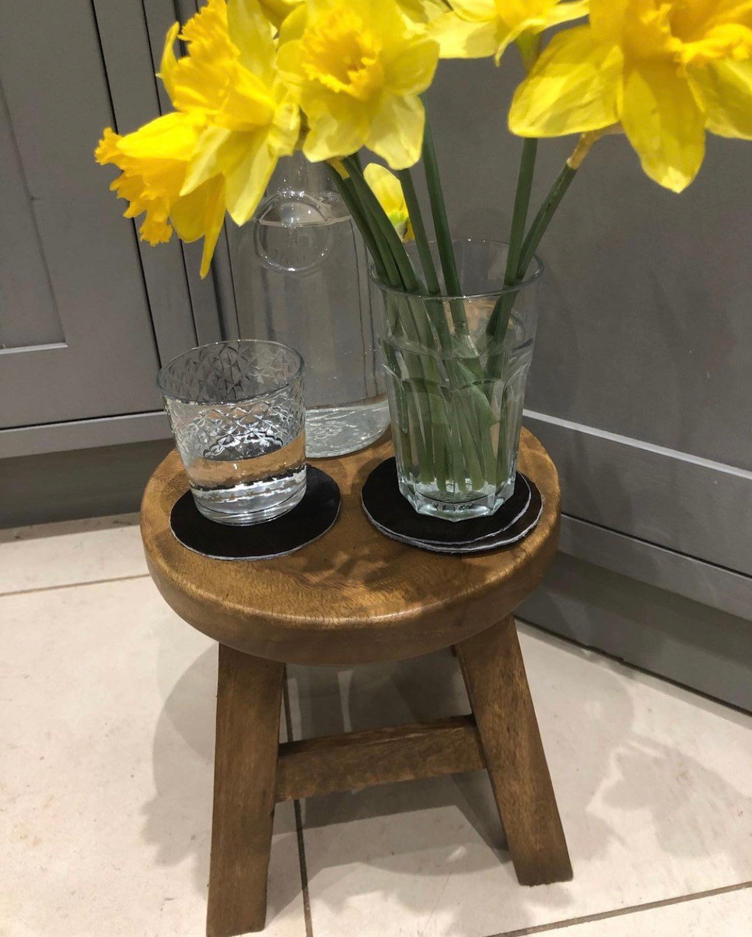 Plain Wooden Stool Rustic Solid Wooden Milking Stool. Children/child ...