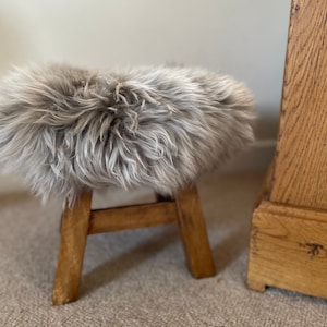 New Luxurious Handmade Fluffy Teddy Beige Natural Real Sheepskin ...