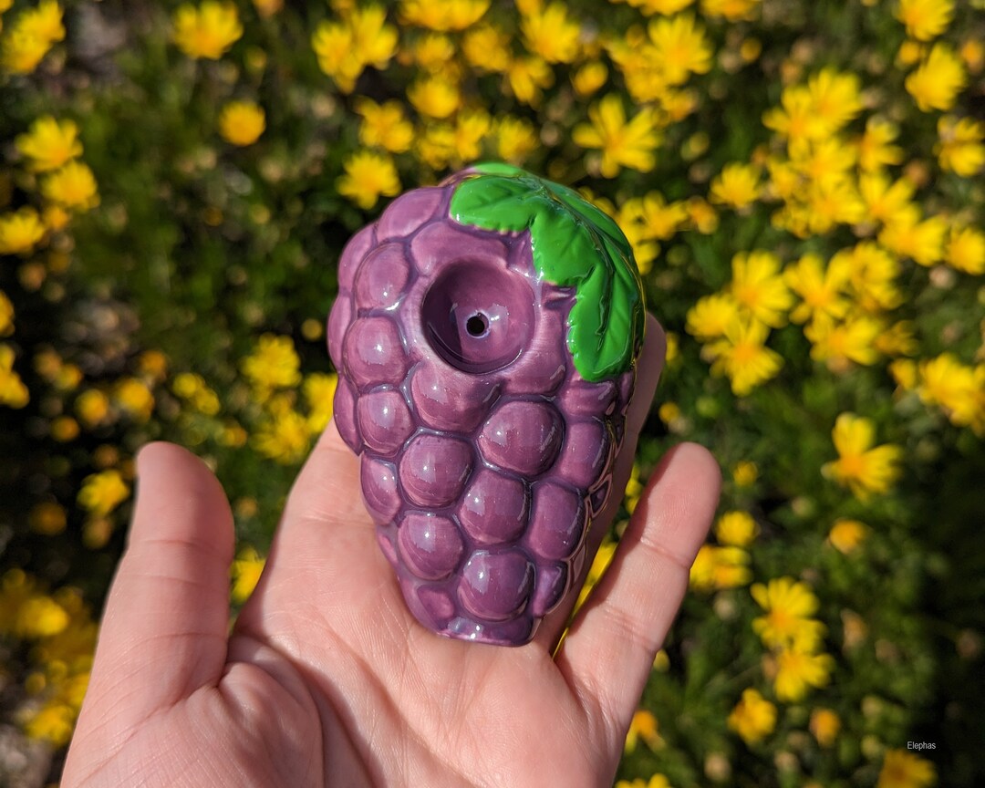 Ceramic Grape Pipe / Pipes - Etsy