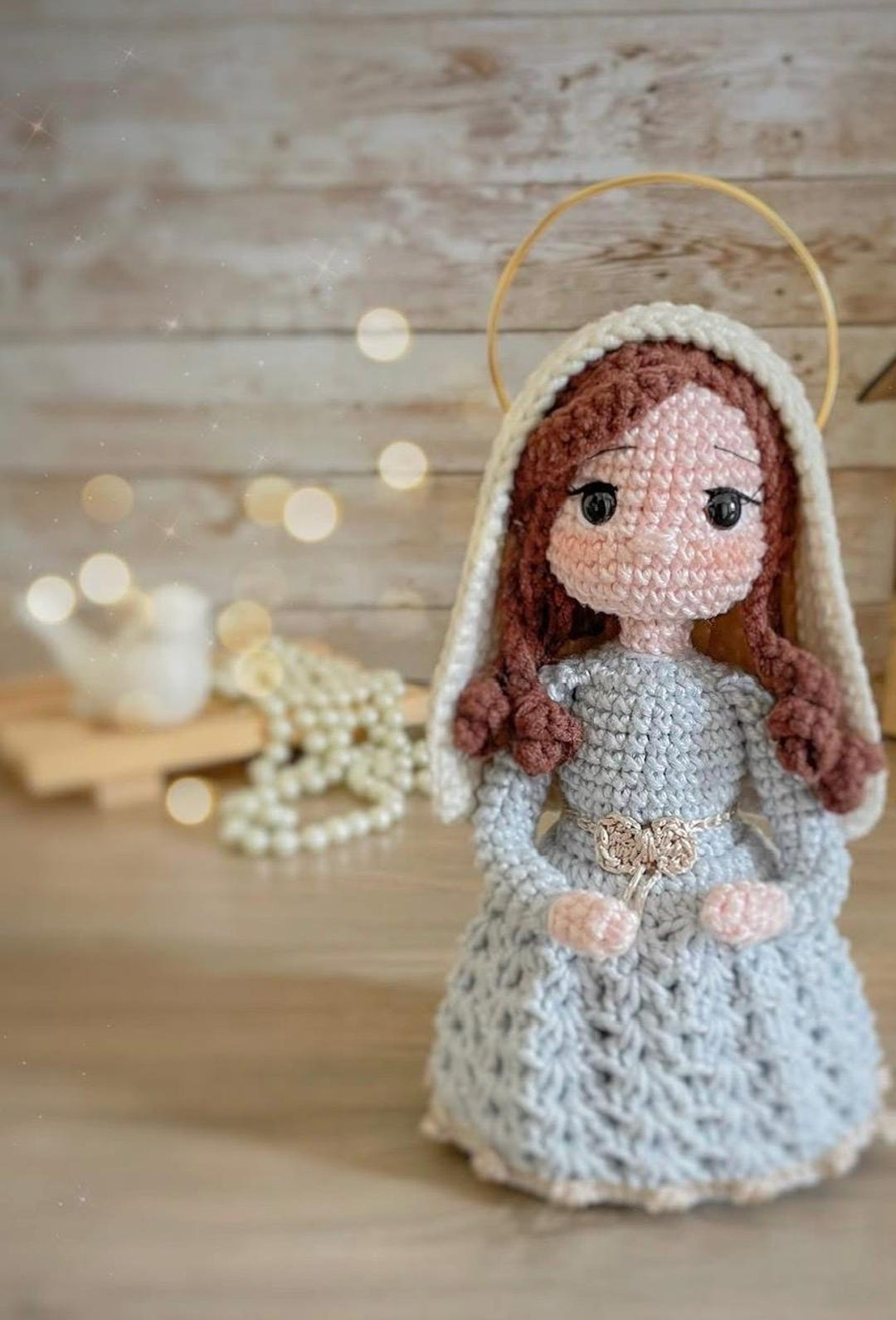 Handmade Crochet Virgin Mary Amigurumi Doll: Catholic Baptism Gift - Etsy