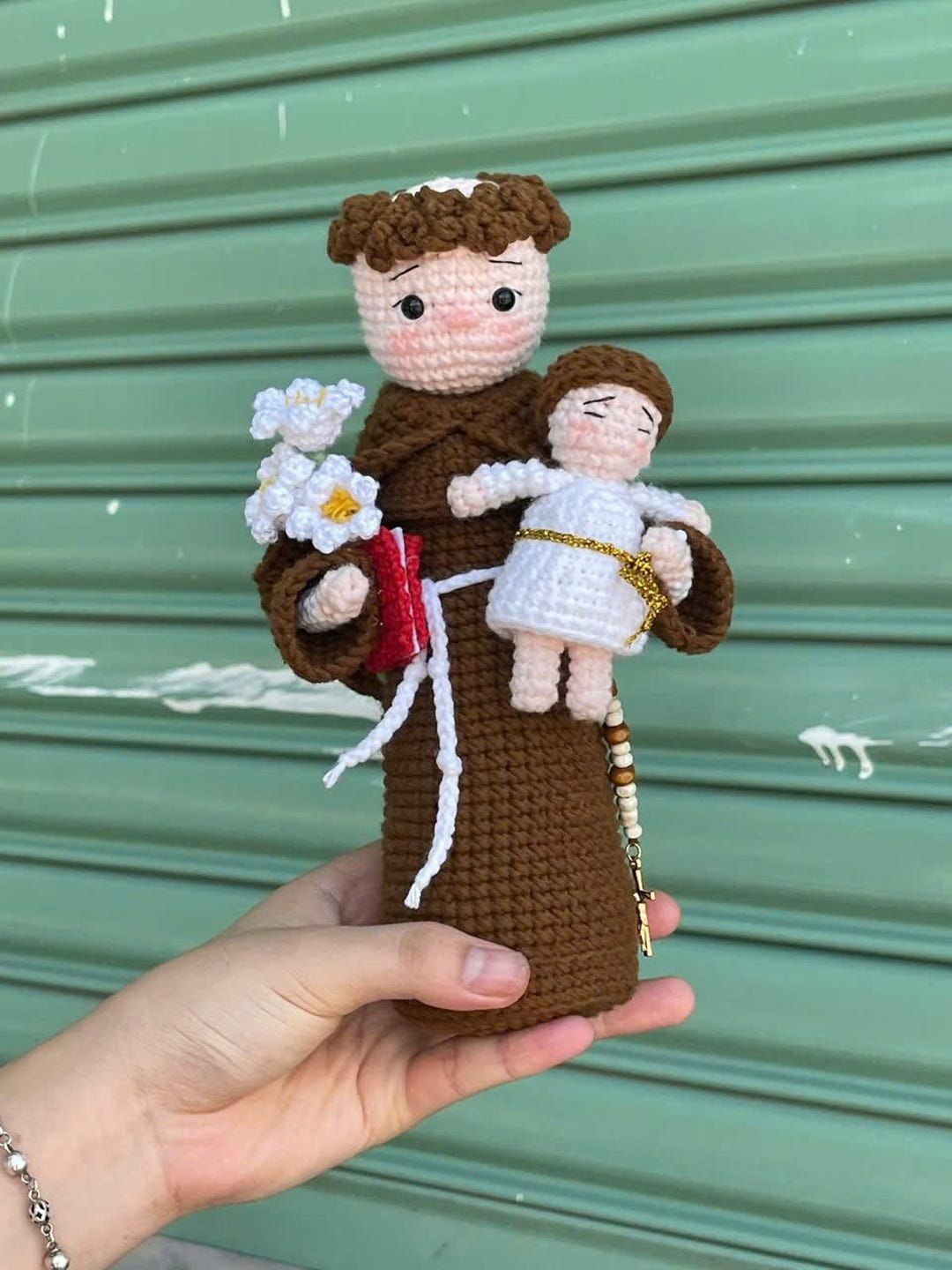 Handmade St. Anthony of Padua Crochet Doll: Catholic Amigurumi Plush - Etsy