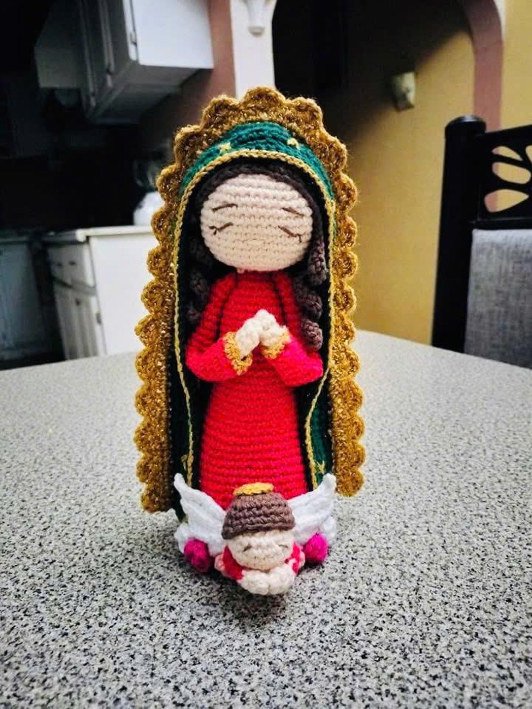 Handmade Our Lady of Guadalupe Crochet Doll, Catholic Religious ...