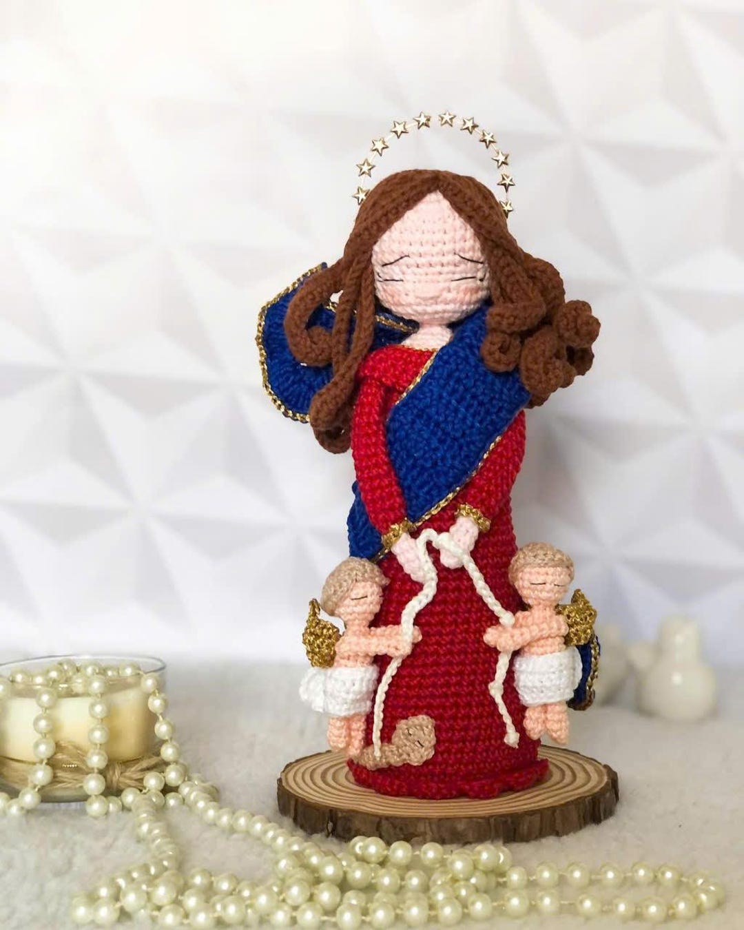Handmade Virgin Mary Crochet Doll: Catholic Baptism Keepsake - Etsy
