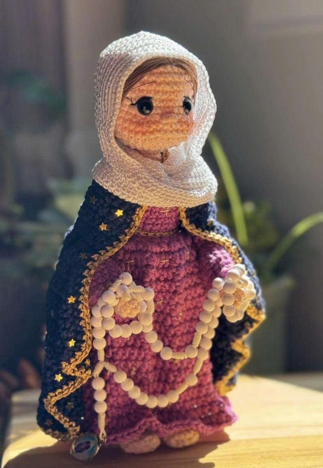Handmade Crochet Virgin Mary Doll: Personalized Amigurumi Religious ...