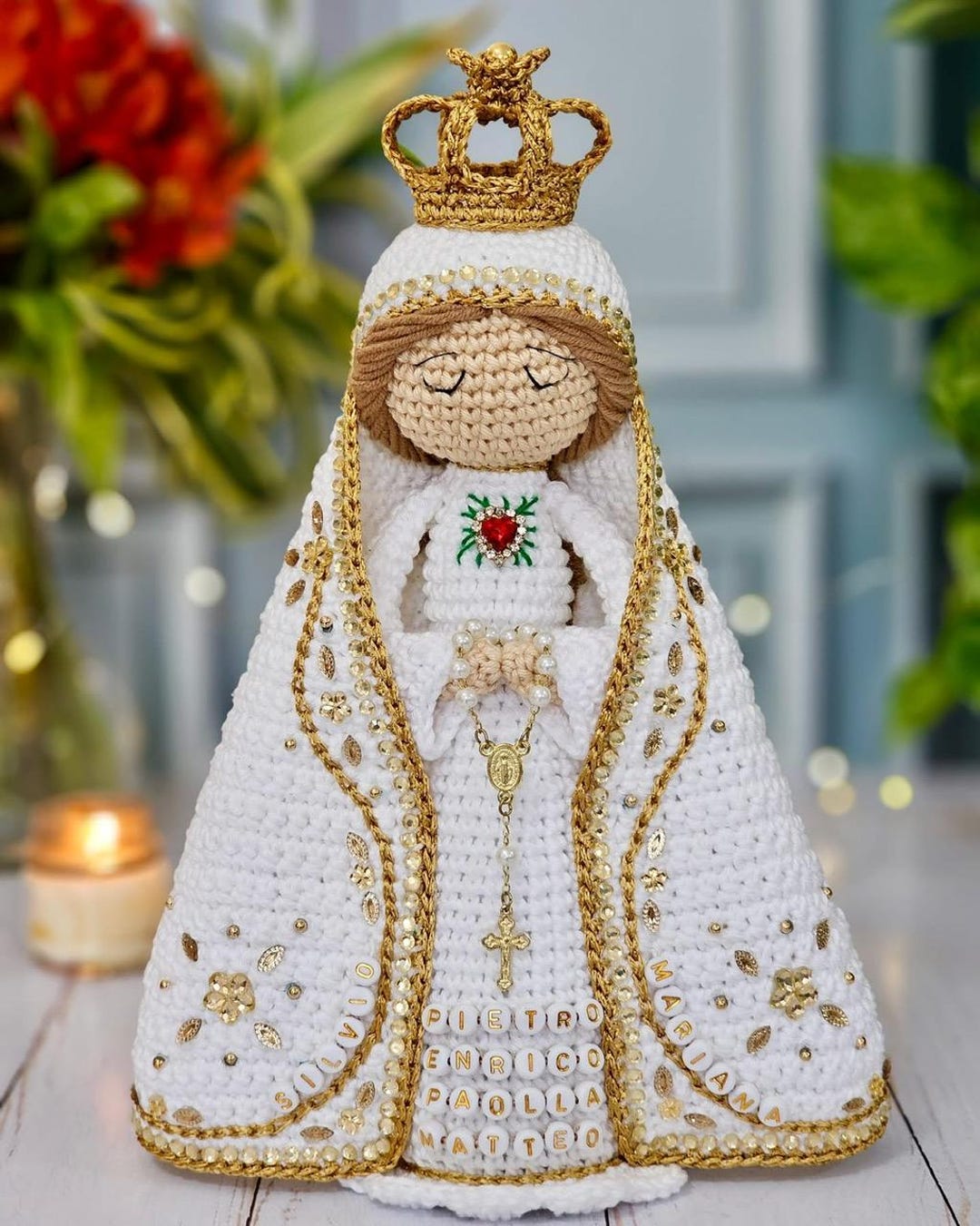 Handmade Crochet Virgin Mary Doll - Personalized Amigurumi Gift - Etsy