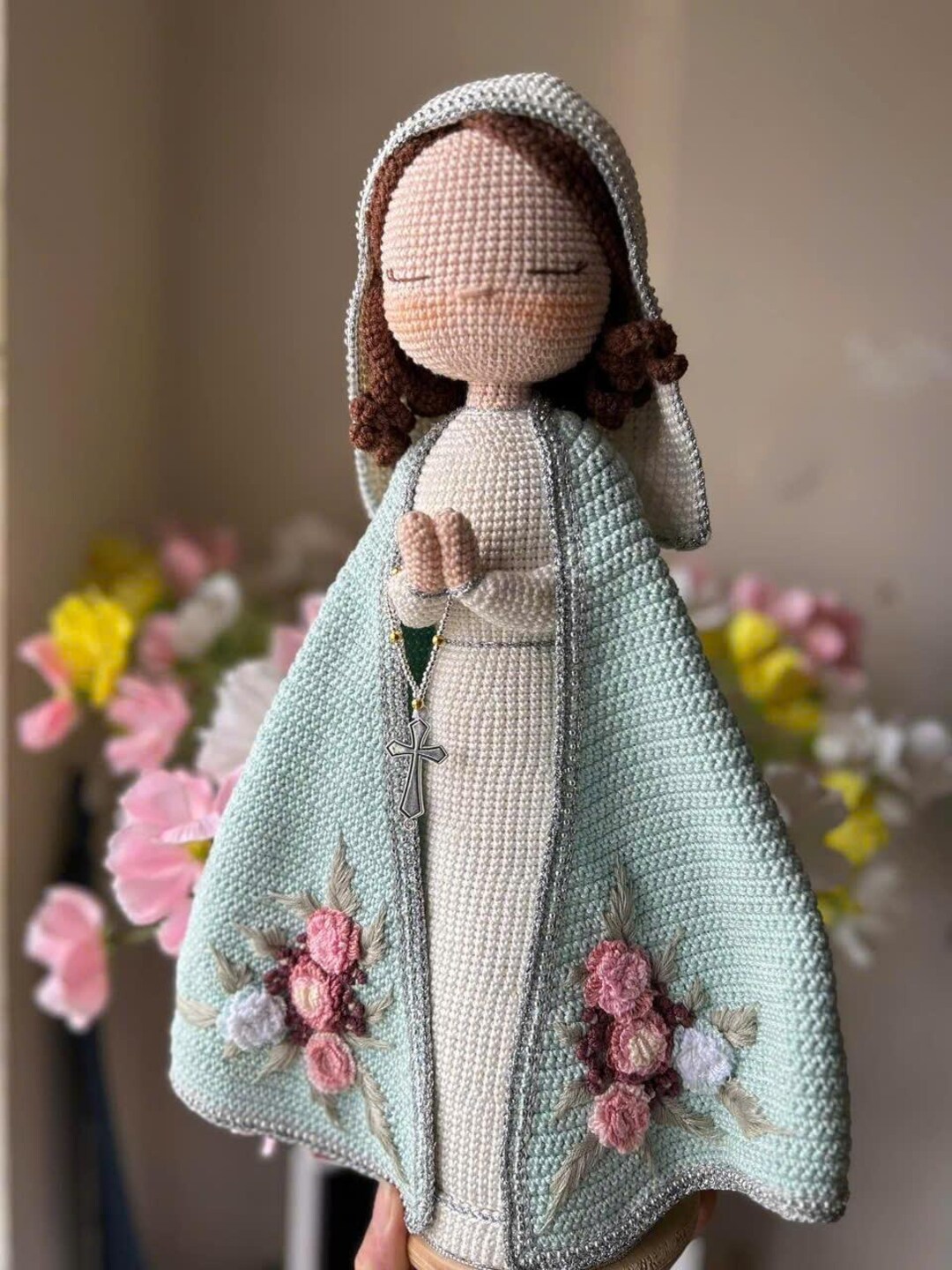 Handmade Virgin Mary Crochet Doll: Catholic Baptism Keepsake - Etsy