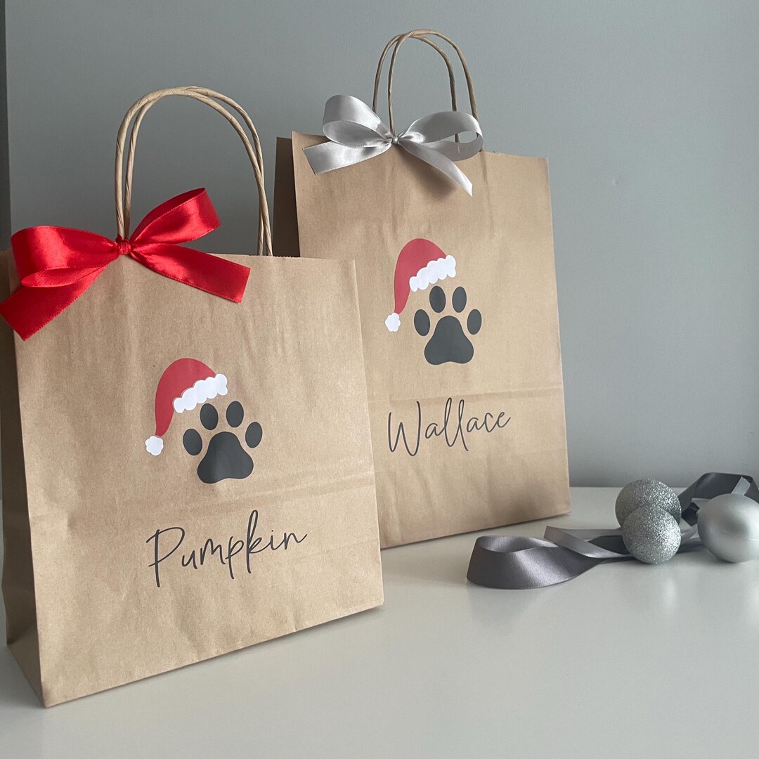 Dog Christmas Gift Bag, Dog Christmas, Puppy Gift, New Dog, Dog Bag ...