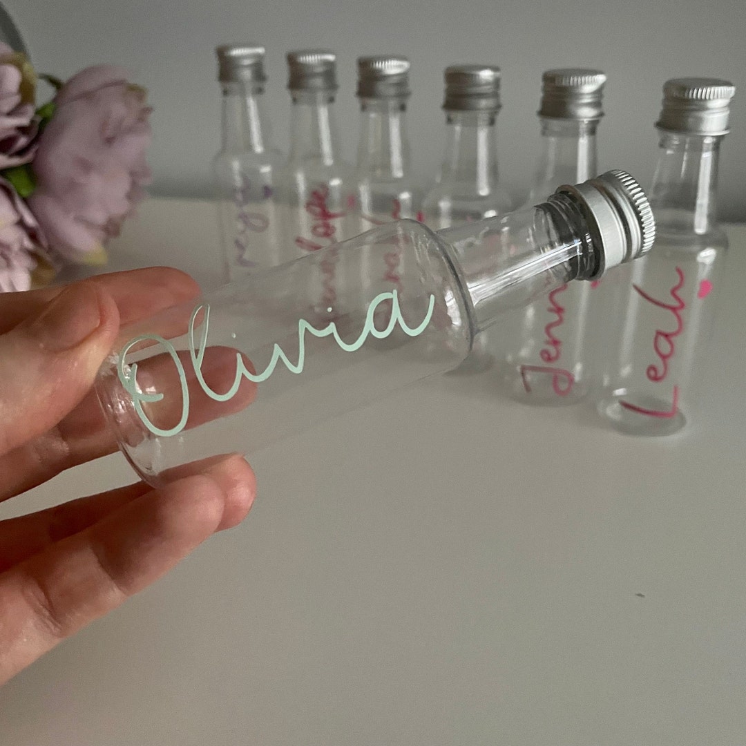 Personalised Shot Bottle, Plastic Miniature Spirit Bottle, Personalised ...