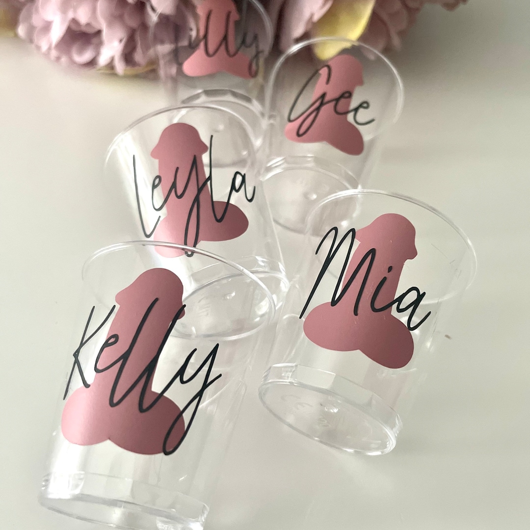 Willy Shot Plastic or Paper Glasses, Hen Do Personalised Shot Glasses ...