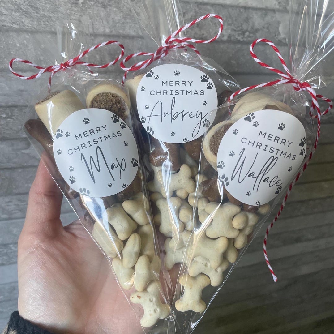 Personalised Dog Treat Cones, Dog Christmas Gift, Dog Biscuits, Dog ...