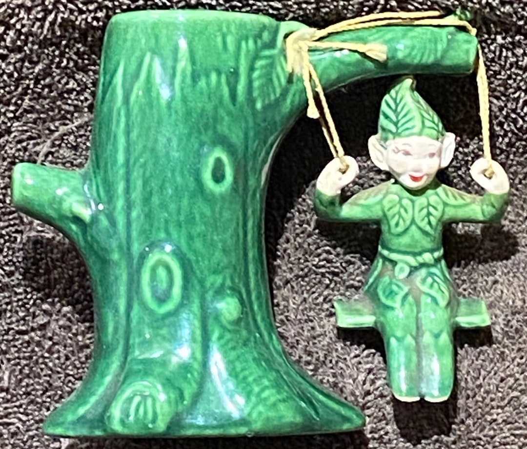 FURGY - ELFS - Trunky the Tree Elf - Vintage Articulated Bud Vase - Elf ...