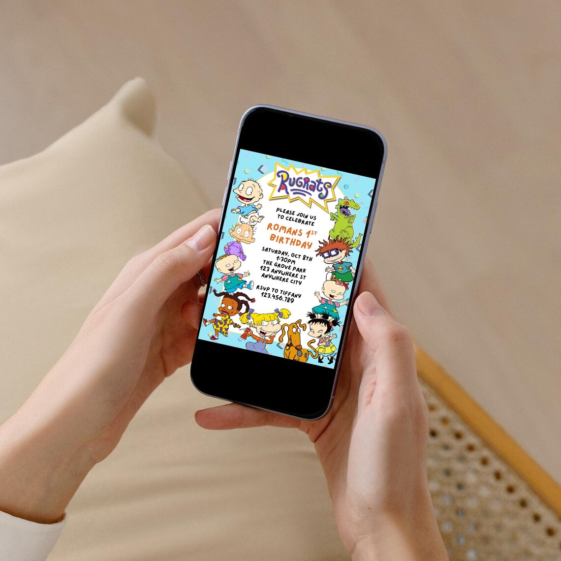 Rugrats Birthday Party Invitation: 90s Nostalgia, Editable Canva ...