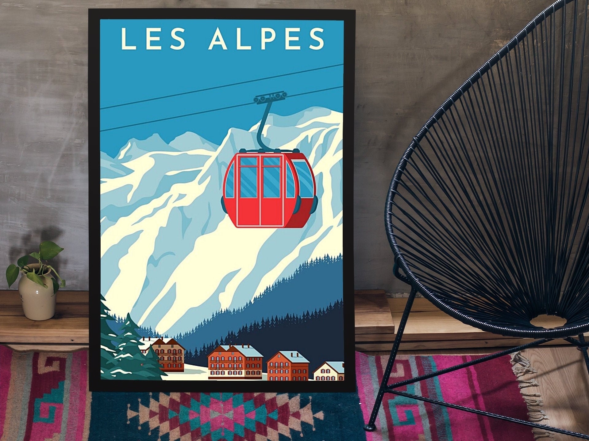 Vintage Travel Posters, Alps, Mountains Vintage Winter Europe Wall Art ...