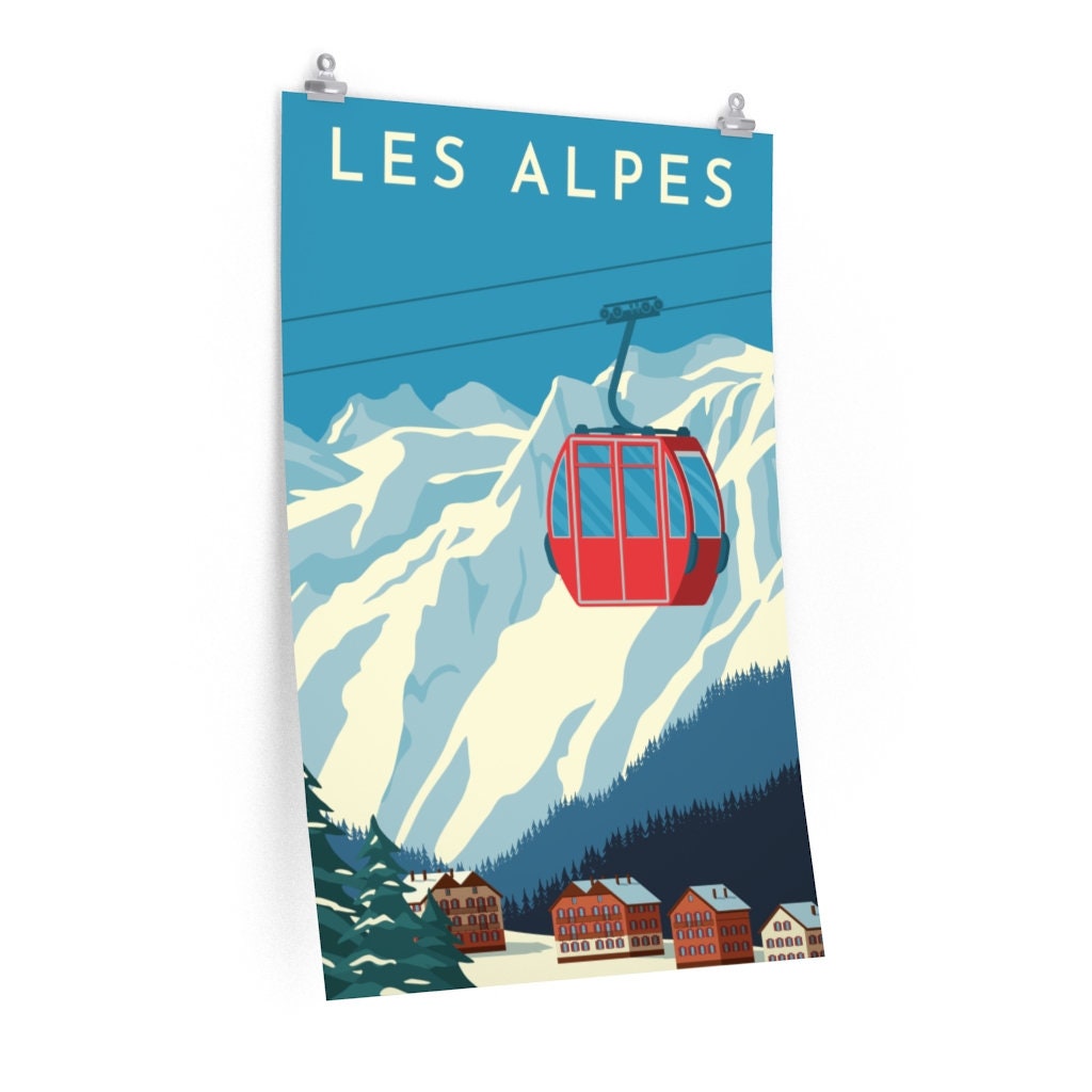 Vintage Travel Posters, Alps, Mountains Vintage Winter Europe Wall Art ...