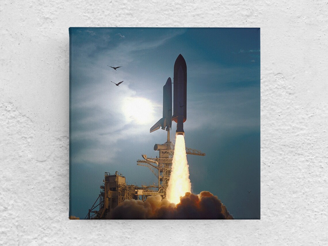 Space Shuttle Canvas Space Print Set Space Walk Space Print | Etsy