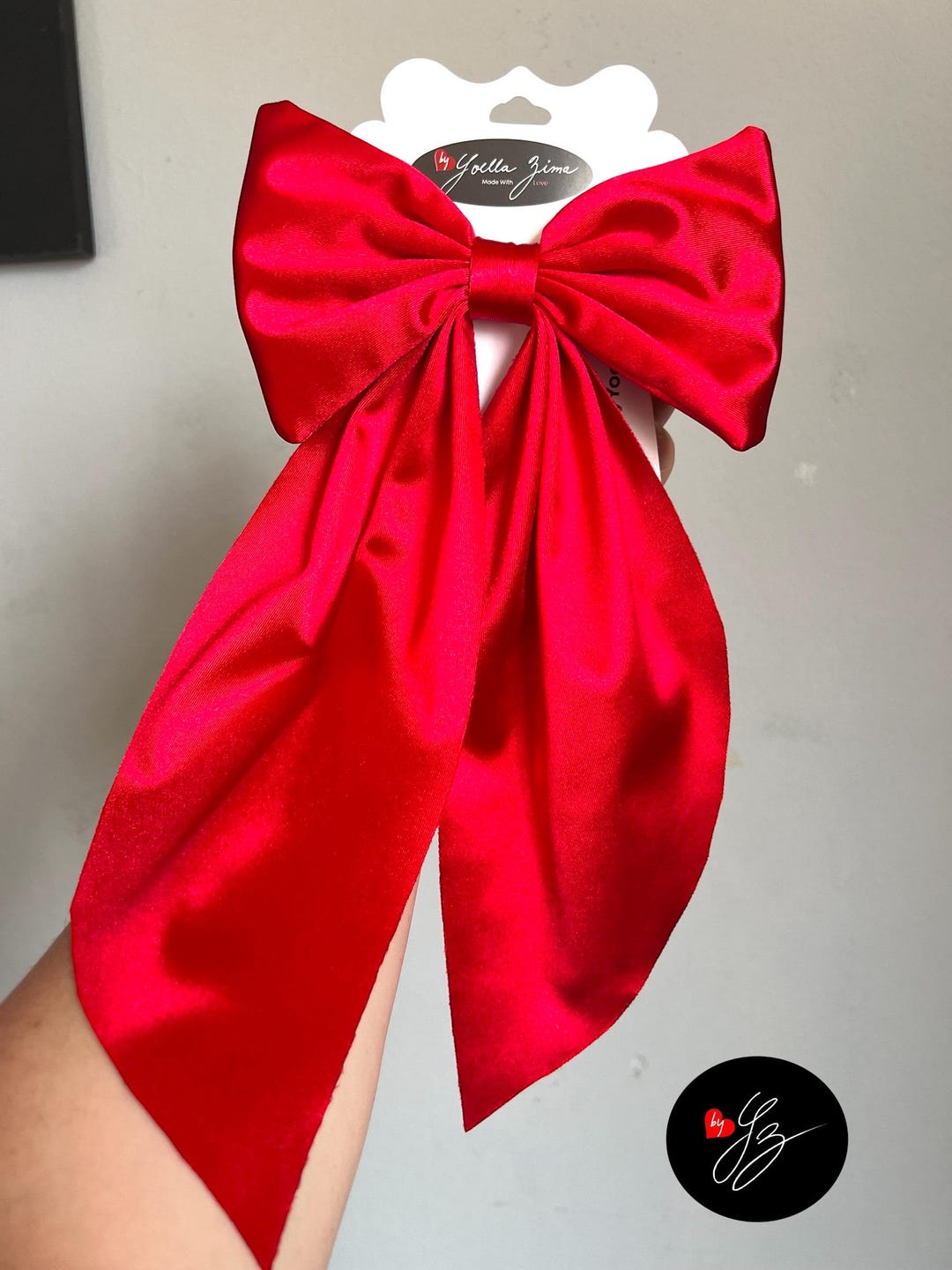 Red Satin Coquette Hair Bows, Women’s Hair Bows, Perfect Gift, Strech ...