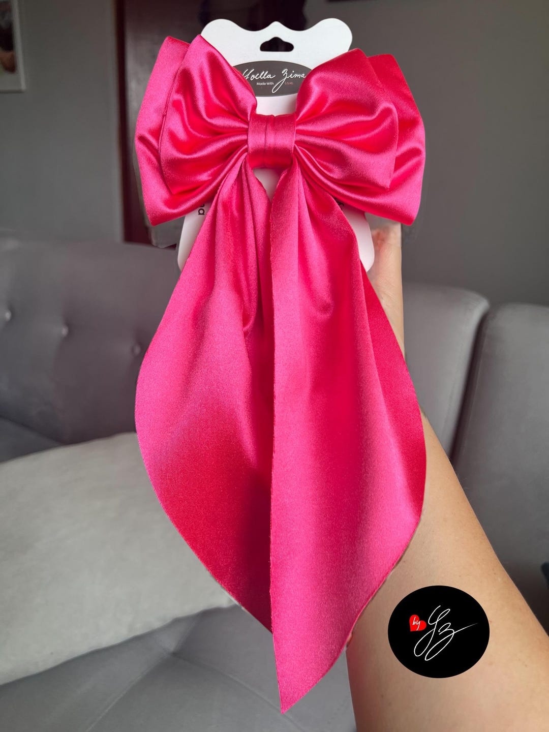 Hot Pink Satin Hair Bow, Coquette Hair Bows, Spring Hair Bows, Women’s ...