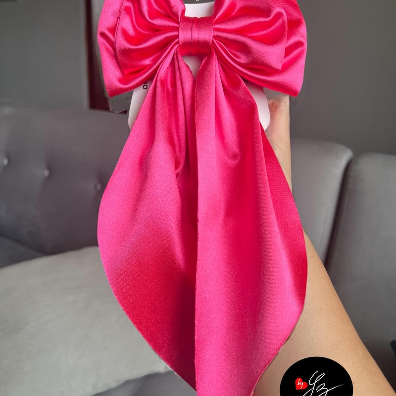 Hot Pink Bow Alligator Clip - Etsy