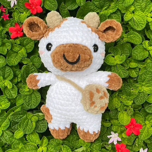 Fuzzy Cow Fuzzy Cow Crochet Cow Amigurumi Brown Cow Plush - Etsy