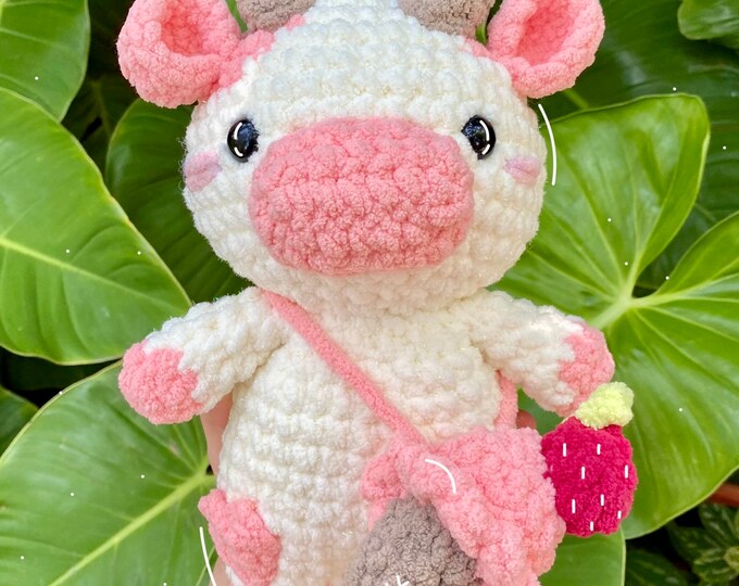 Crochet Strawberry Cow - Etsy