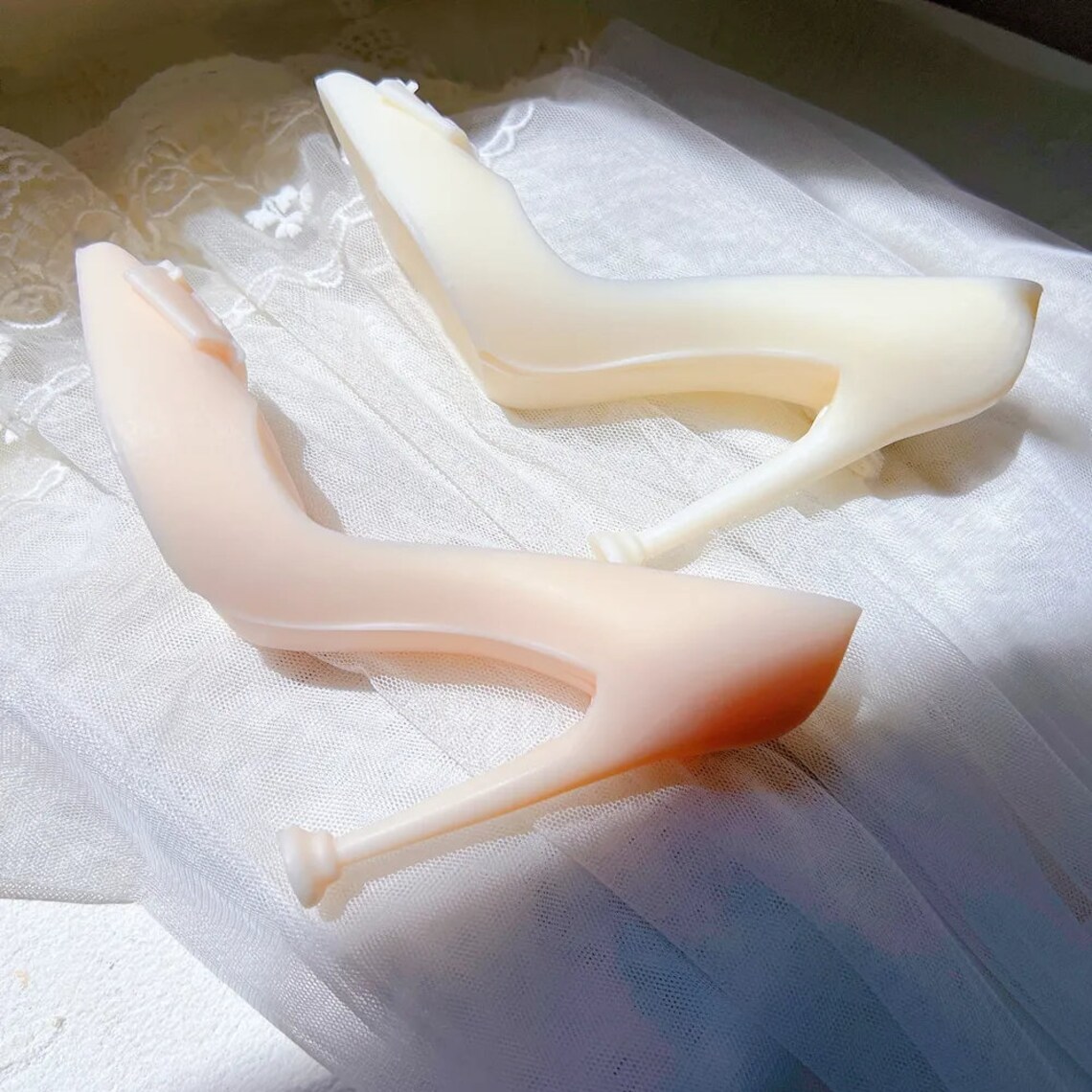 High Heel Shoes Silicone Candle Mold Women's Point Toe Shoe Wax ...
