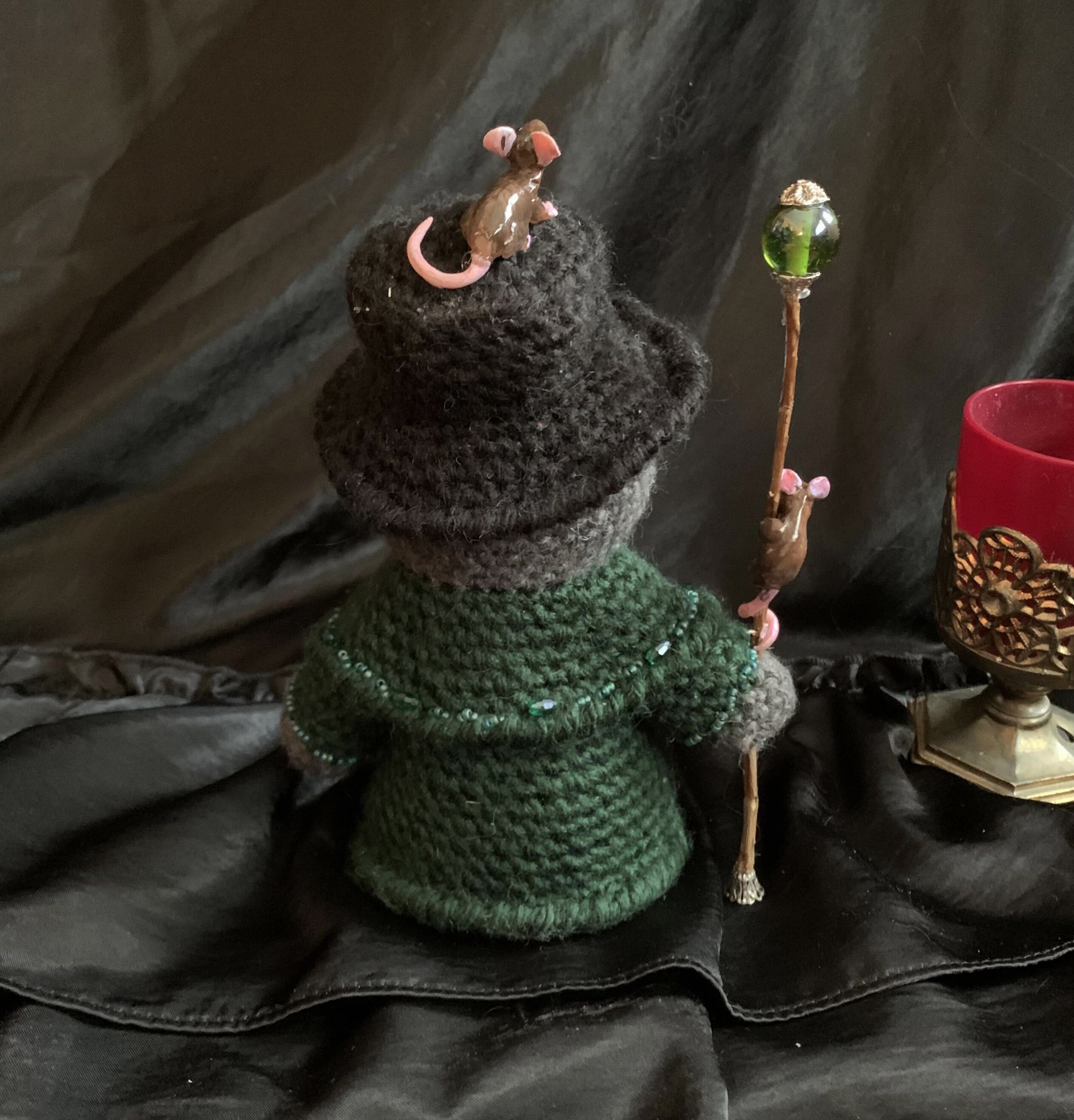 Crochet Amigurumi Plague Doctor Plush With Rat Friends OOAK - Etsy