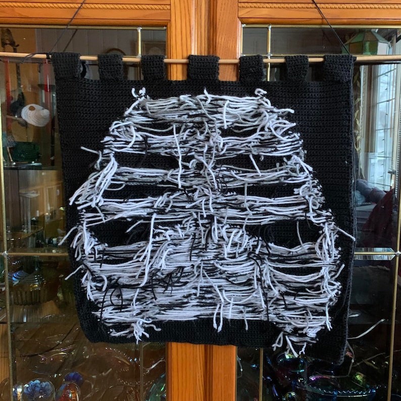 OOAK Tapestry Crochet Rib Cage Wall Hanging NO POLE for Hanging - Etsy