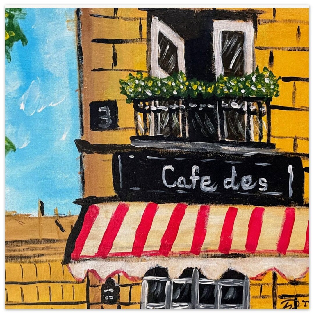 Paris " Cafe Life" Print 40cm X 40cm - Etsy