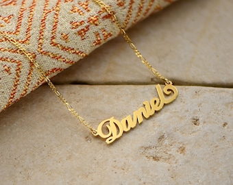 Thick Name Necklace - Etsy
