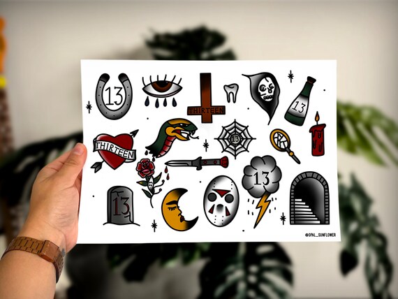 Friday The 13 Tattoos Knife