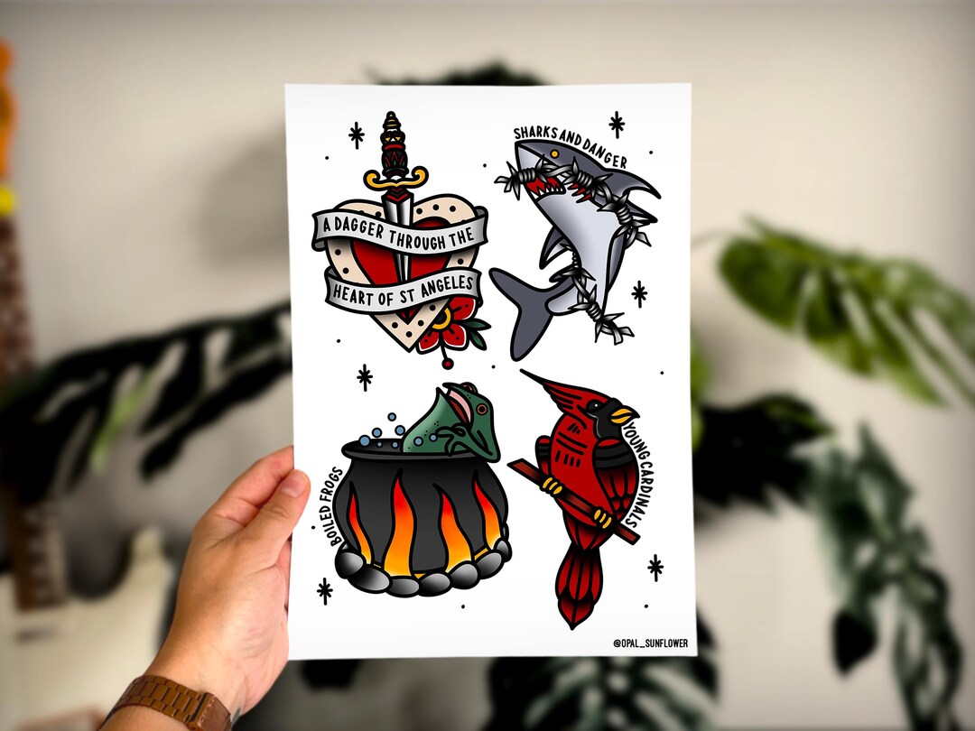 Alexisonfire Flash Sheet Print Traditional Tattoo Tattoo Flash AOF the ...