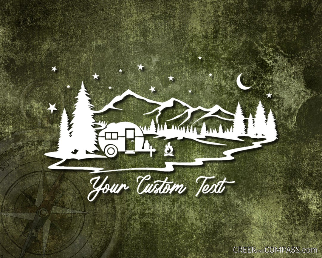 Custom Starry Night Camping Decal, Personalize Your Stuff! - Etsy