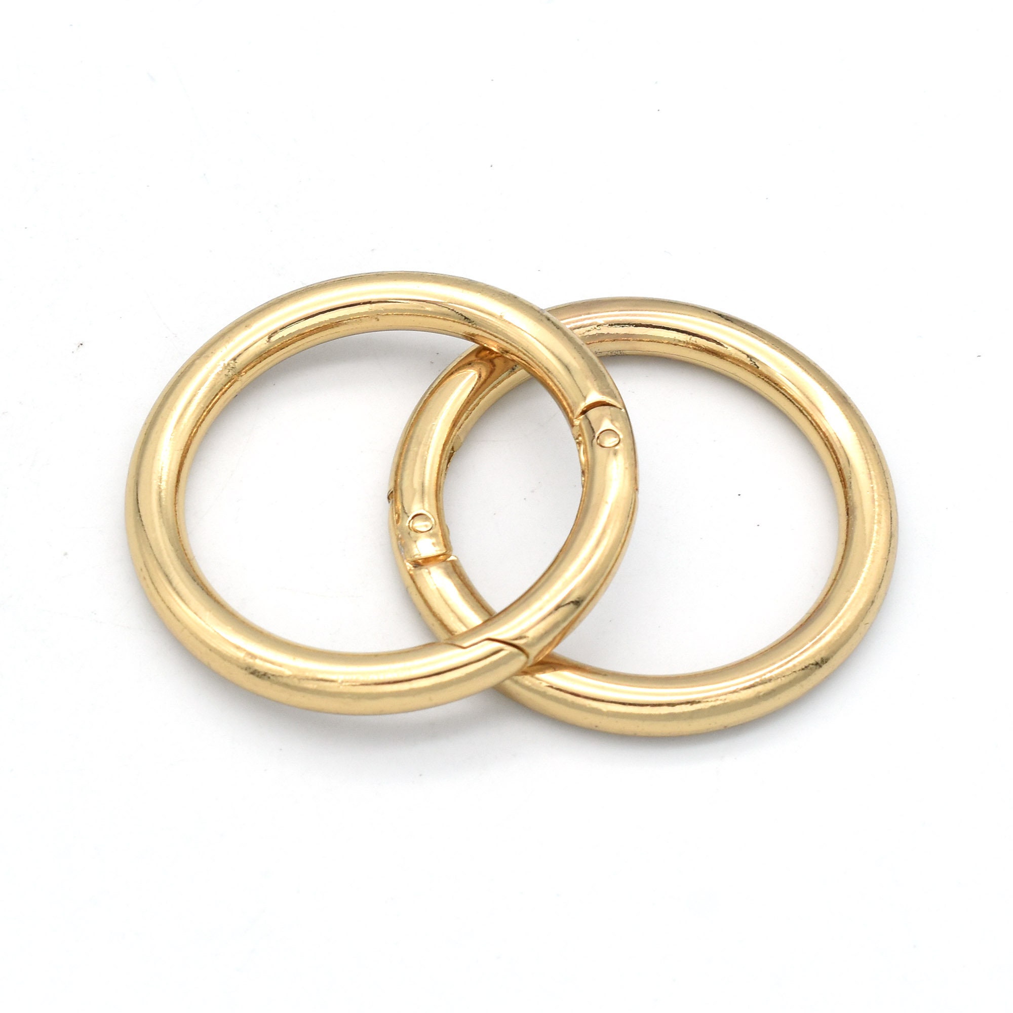 Gold Spring Rings Adjustable Buckles Oval Rings Slide Bag | Etsy