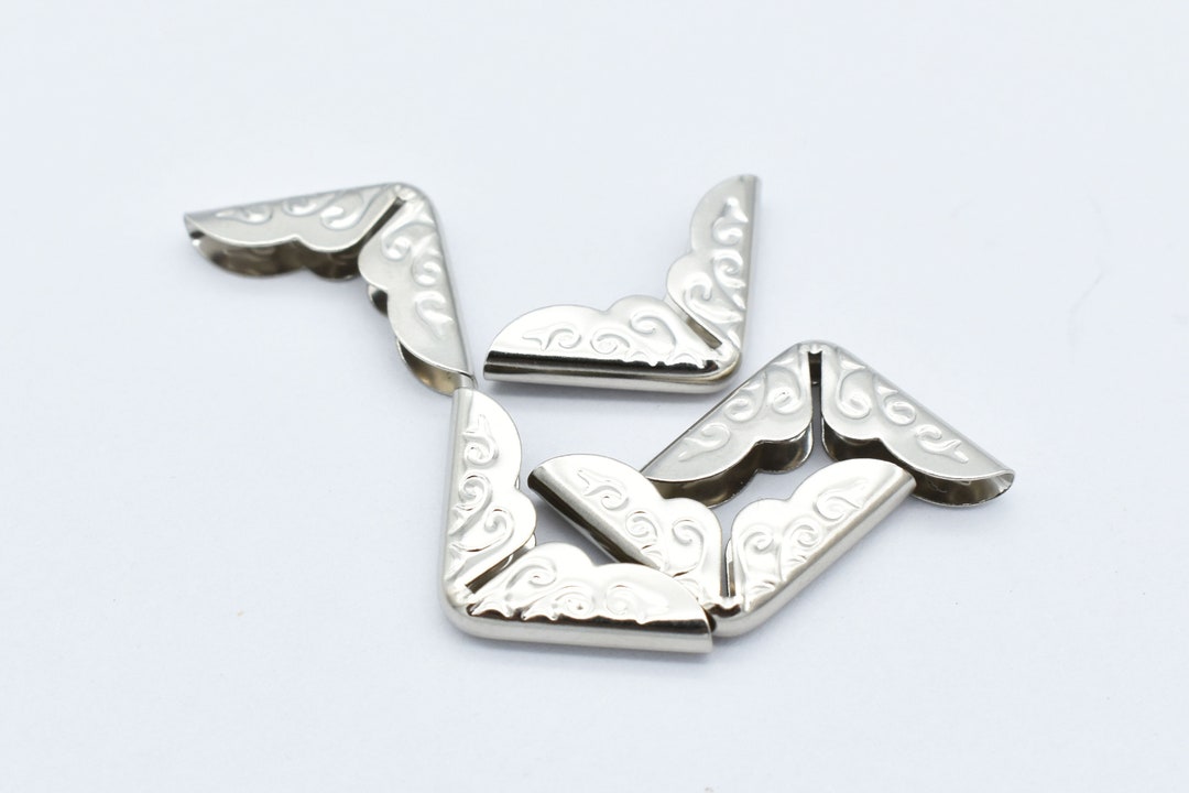 Silver Book Corner Scroll Book Corners Folders Protectors - Etsy