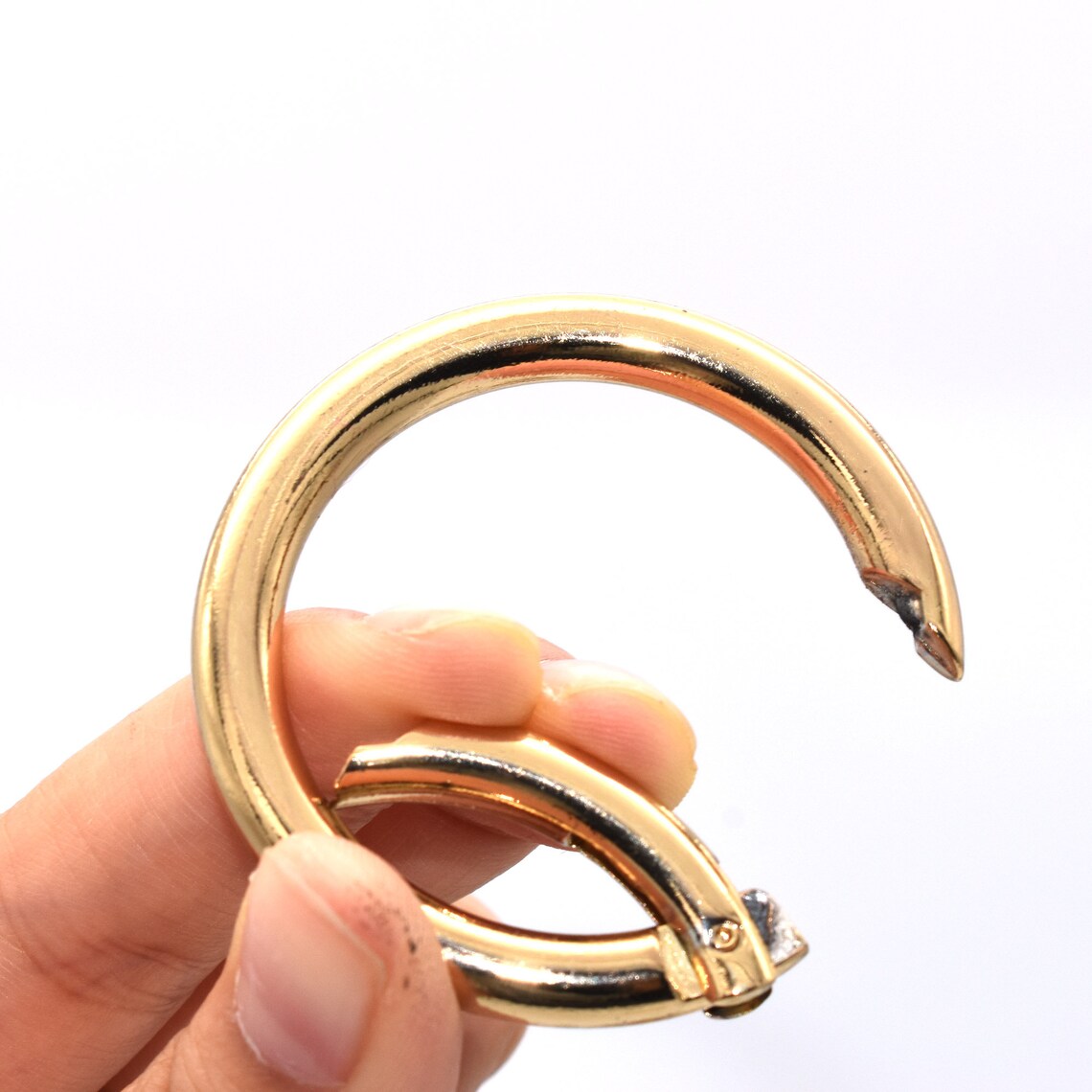 Gold Spring Rings Adjustable Buckles Oval Rings Slide Bag - Etsy UK