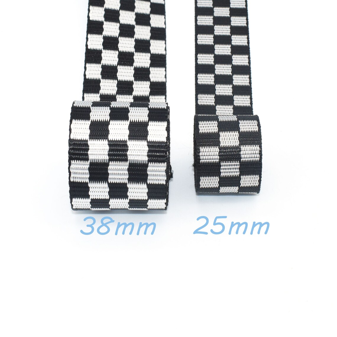 Soft Webbing Black and White Grid Ribbon Geometric Pattern - Etsy