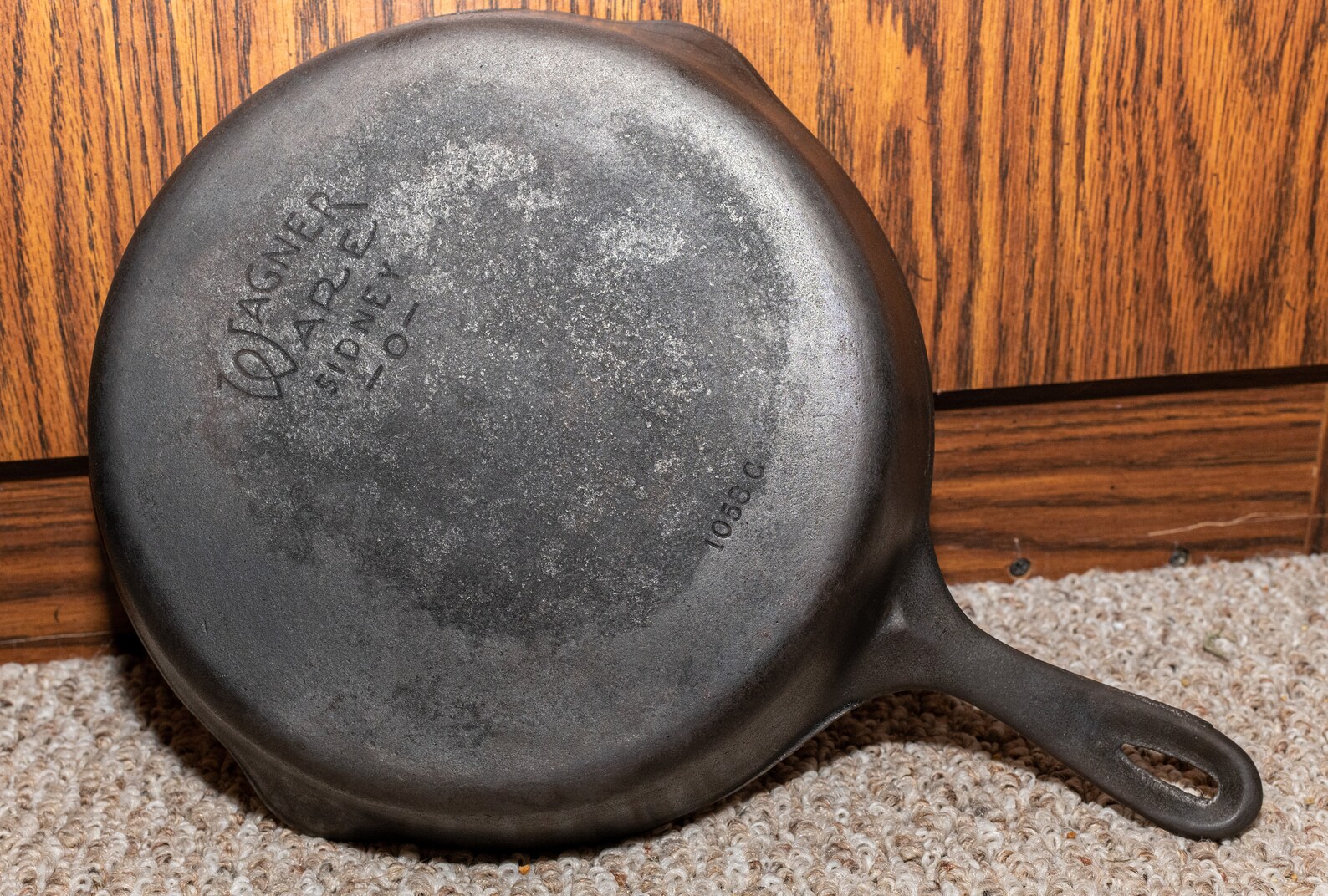 Vintage Wagner Ware 8 1058C Cast Iron Skillet | Etsy