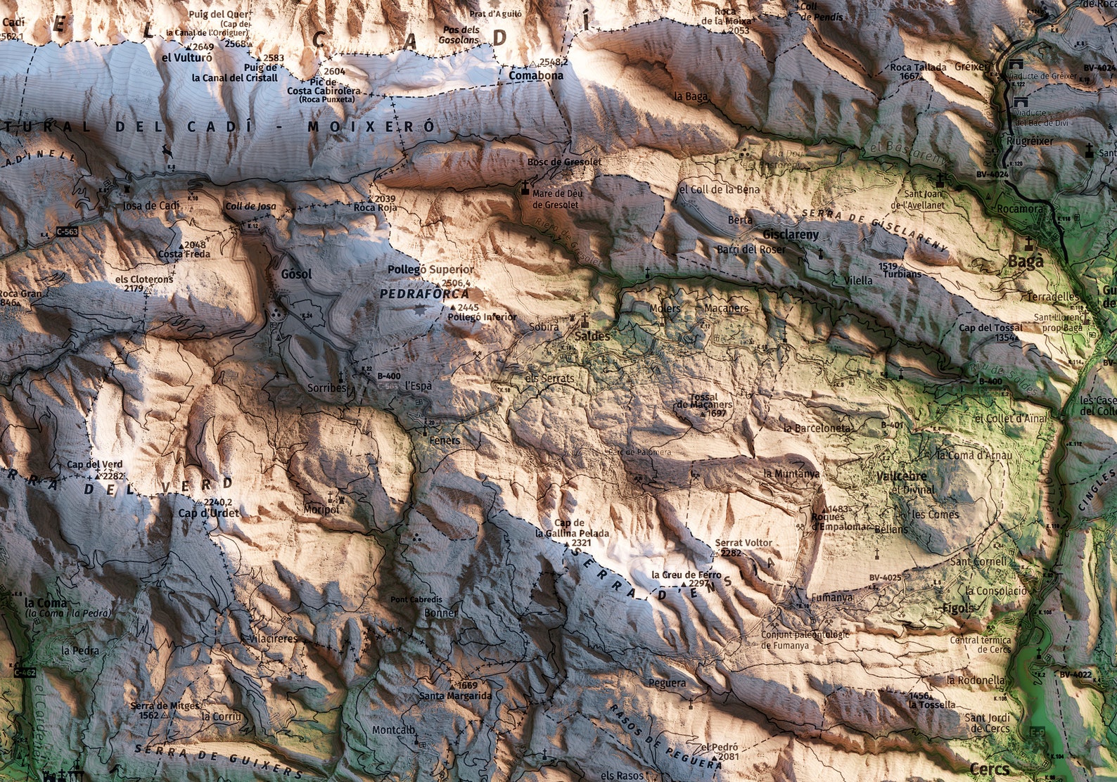 Colored Topographic Map of the Lord Valley. - Etsy