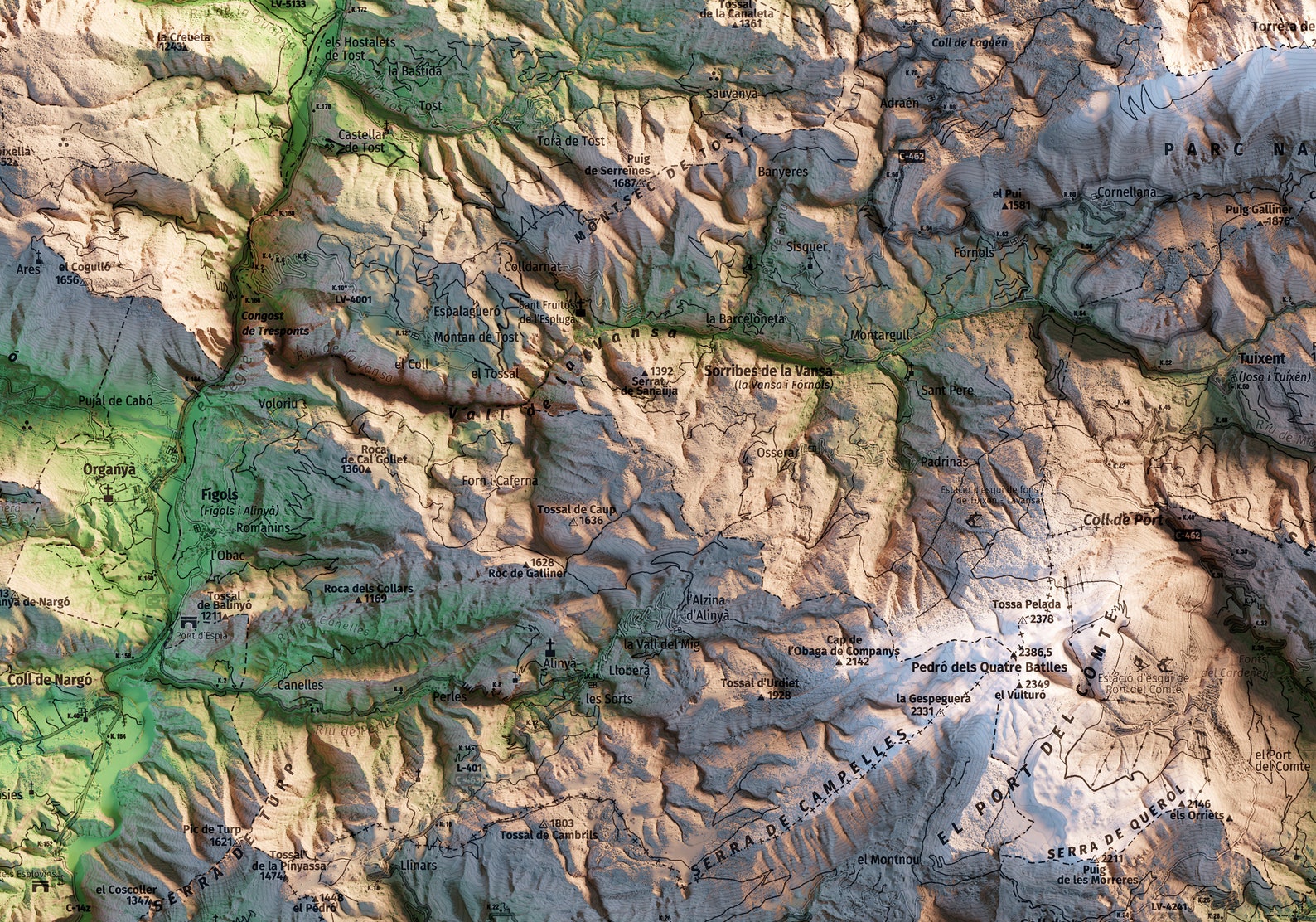 Colored Topographic Map of the Lord Valley. - Etsy