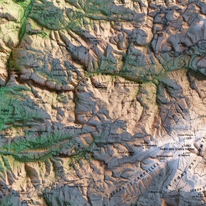 Colored Topographic Map of the Lord Valley. - Etsy