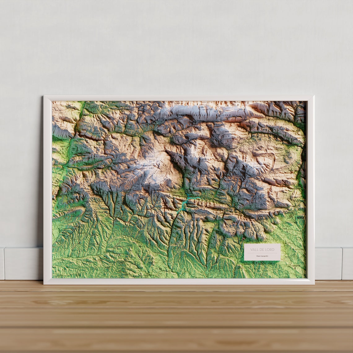 Colored Topographic Map of the Lord Valley. - Etsy