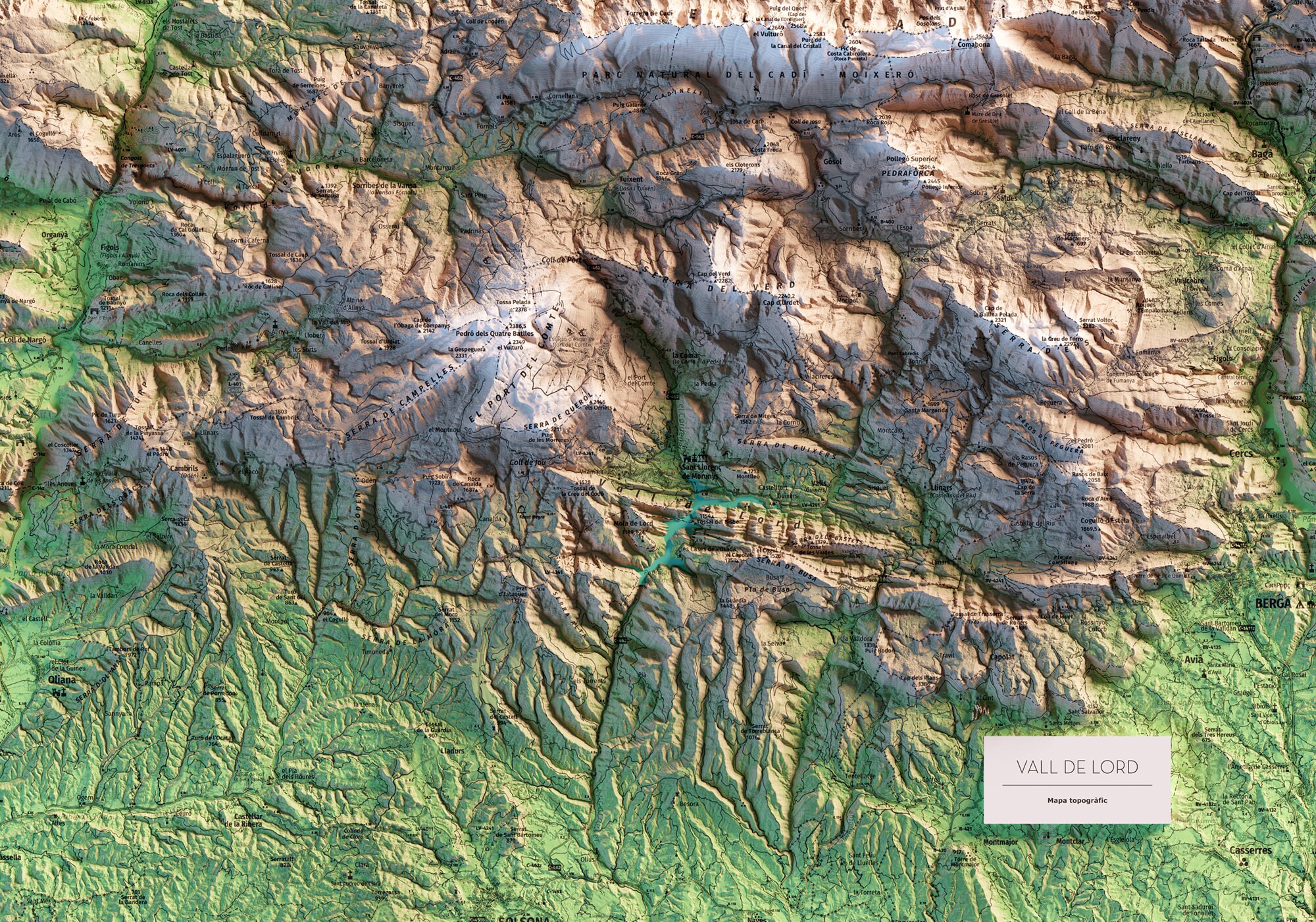 Colored Topographic Map of the Lord Valley. - Etsy